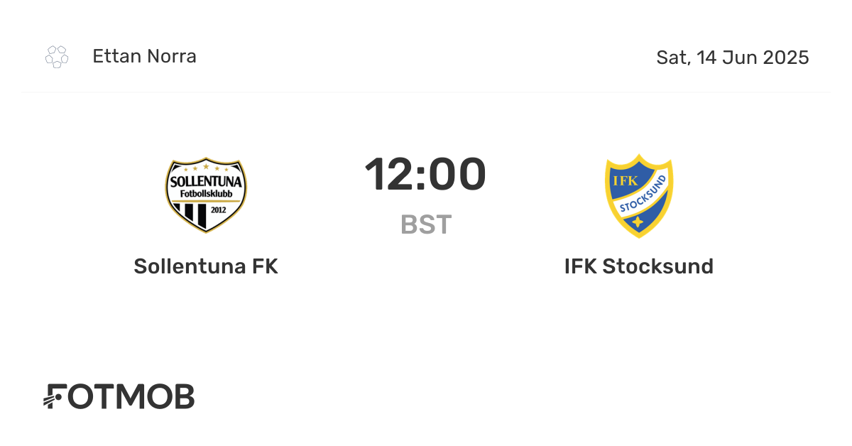 Sollentuna FK vs IFK Stocksund - marcador en vivo, alineaciones ...
