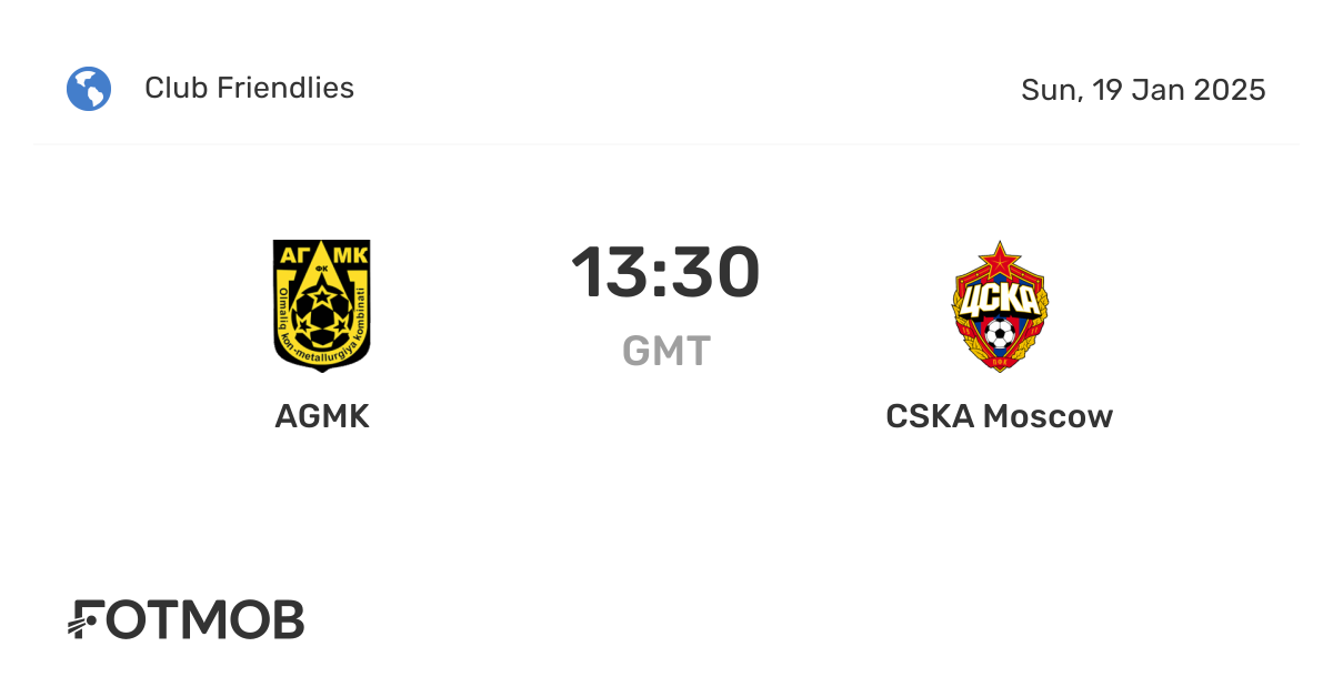 AGMK vs CSKA Moscow - live score, predicted lineups and H2H stats