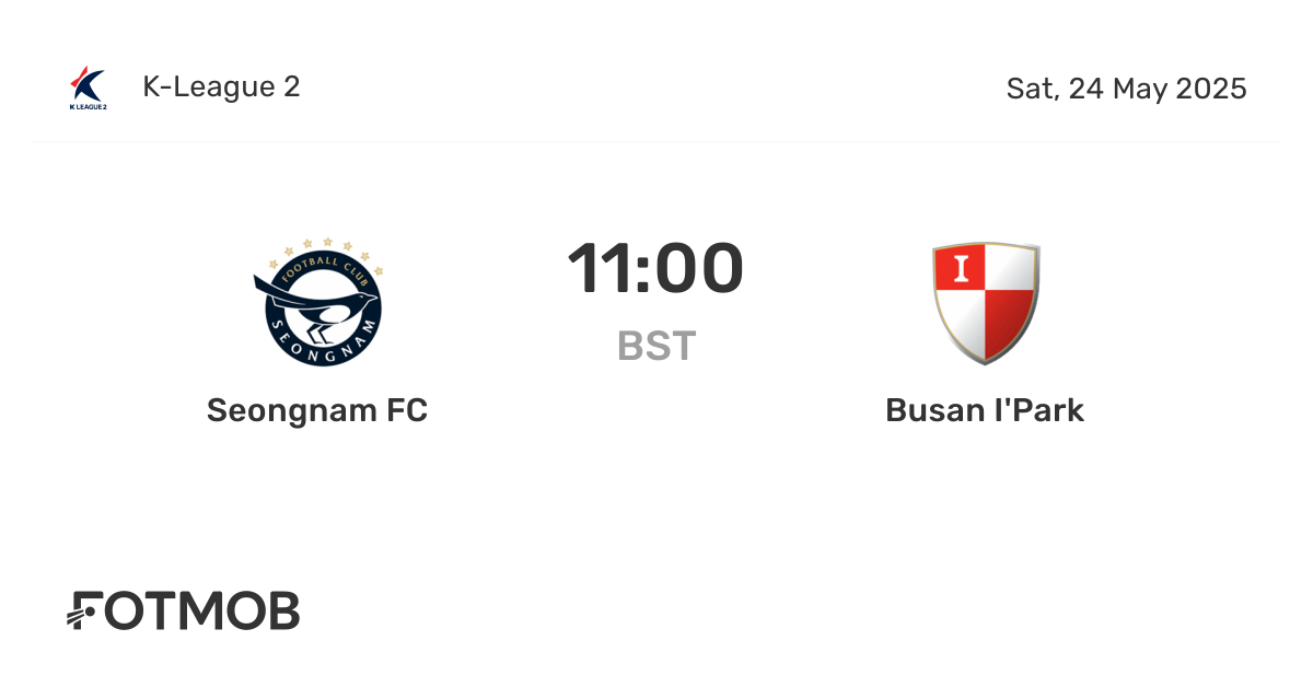 Seongnam FC vs Busan I'Park - live score, predicted lineups and H2H stats