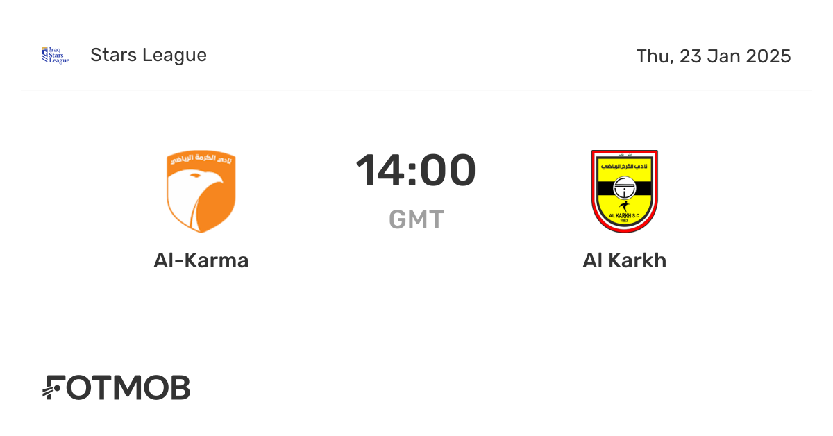 Al-Karma vs Al Karkh - live score, predicted lineups and H2H stats