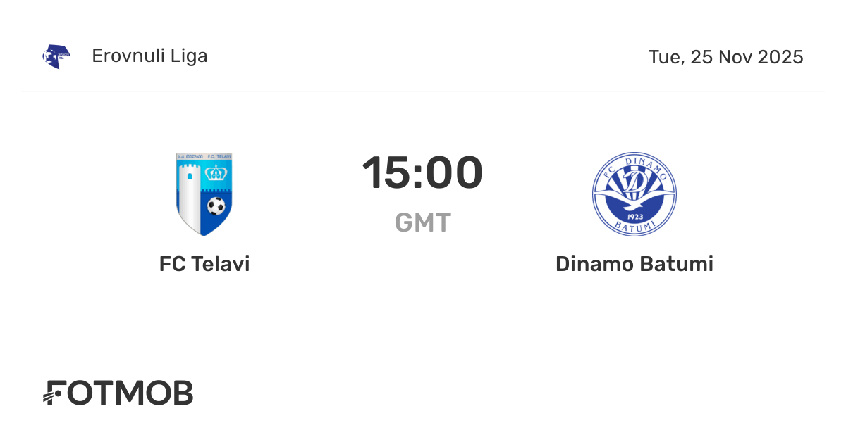 FC Telavi vs Dinamo Batumi - marcador en vivo, alineaciones previstas y ...