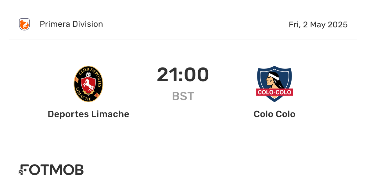 Deportes Limache vs Colo Colo - live score, predicted lineups and H2H stats