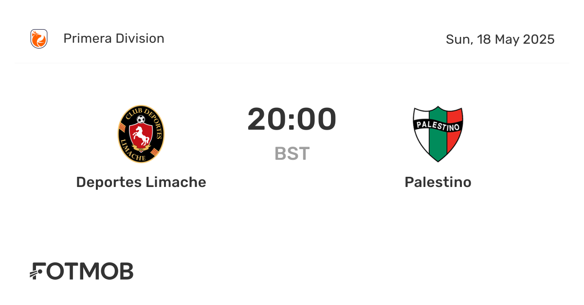 Deportes Limache vs Palestino - live score, predicted lineups and H2H stats