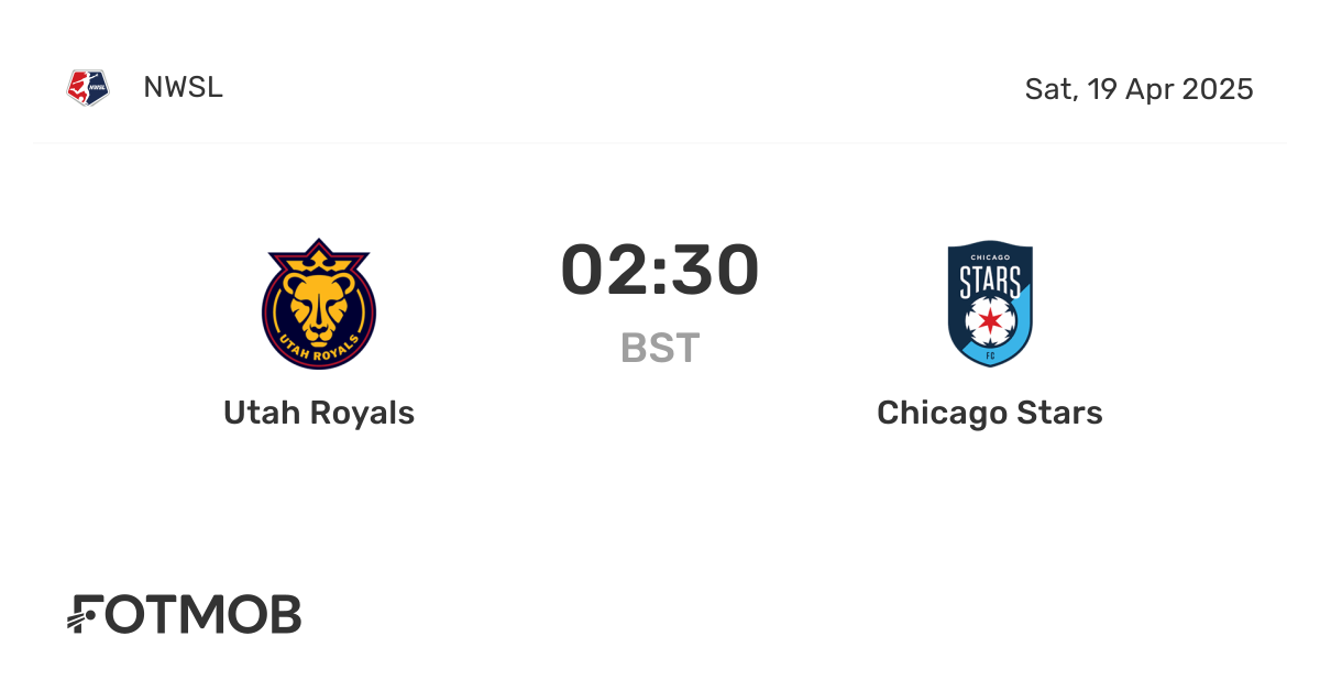 Utah Royals vs Chicago Stars - live score, predicted lineups and H2H stats