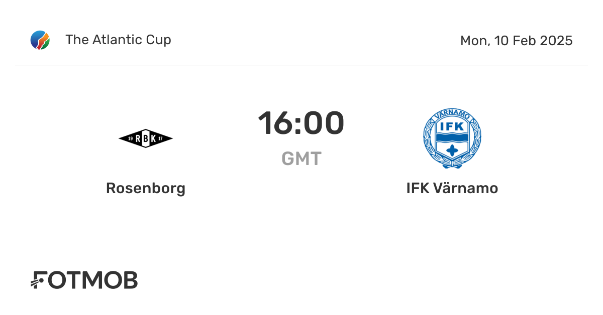 Rosenborg vs IFK Värnamo - live score, predicted lineups and H2H stats