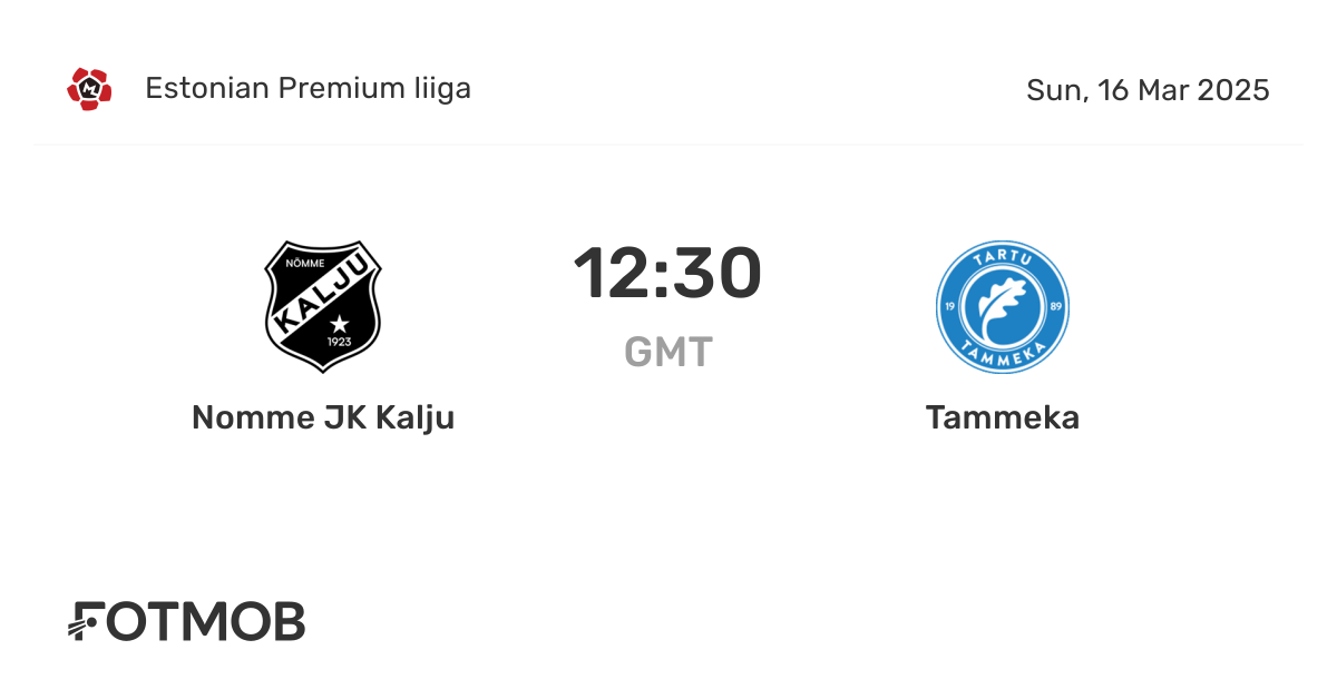 Nomme JK Kalju vs Tammeka - marcador en vivo, alineaciones previstas y ...