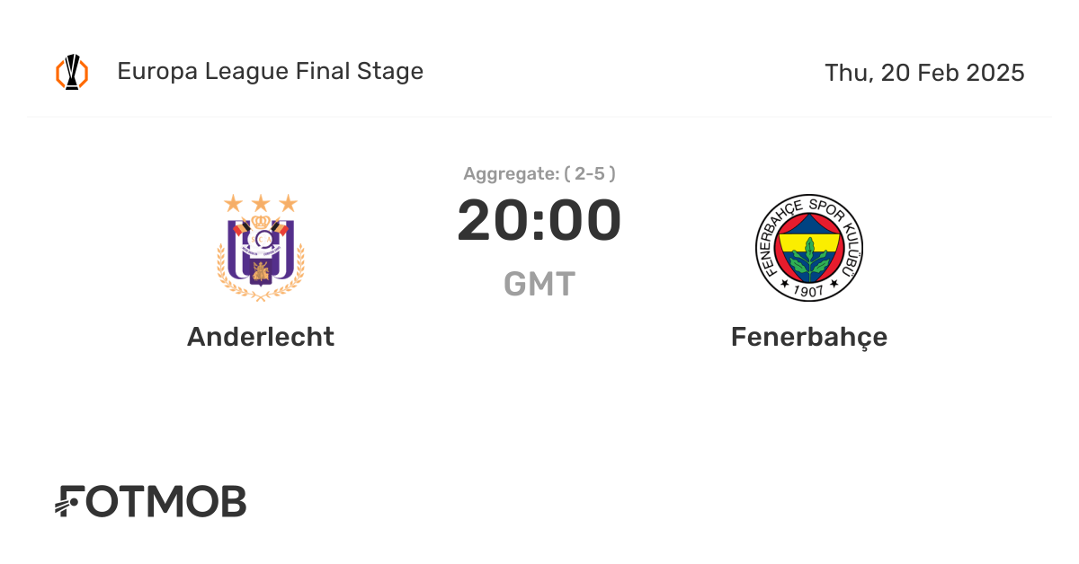 Anderlecht vs Fenerbahçe - live score, predicted lineups and H2H stats