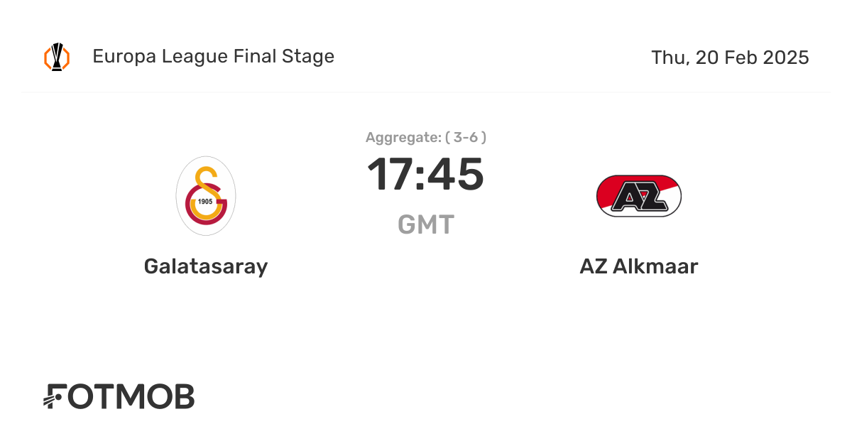 Galatasaray vs AZ Alkmaar - live score, predicted lineups and H2H stats