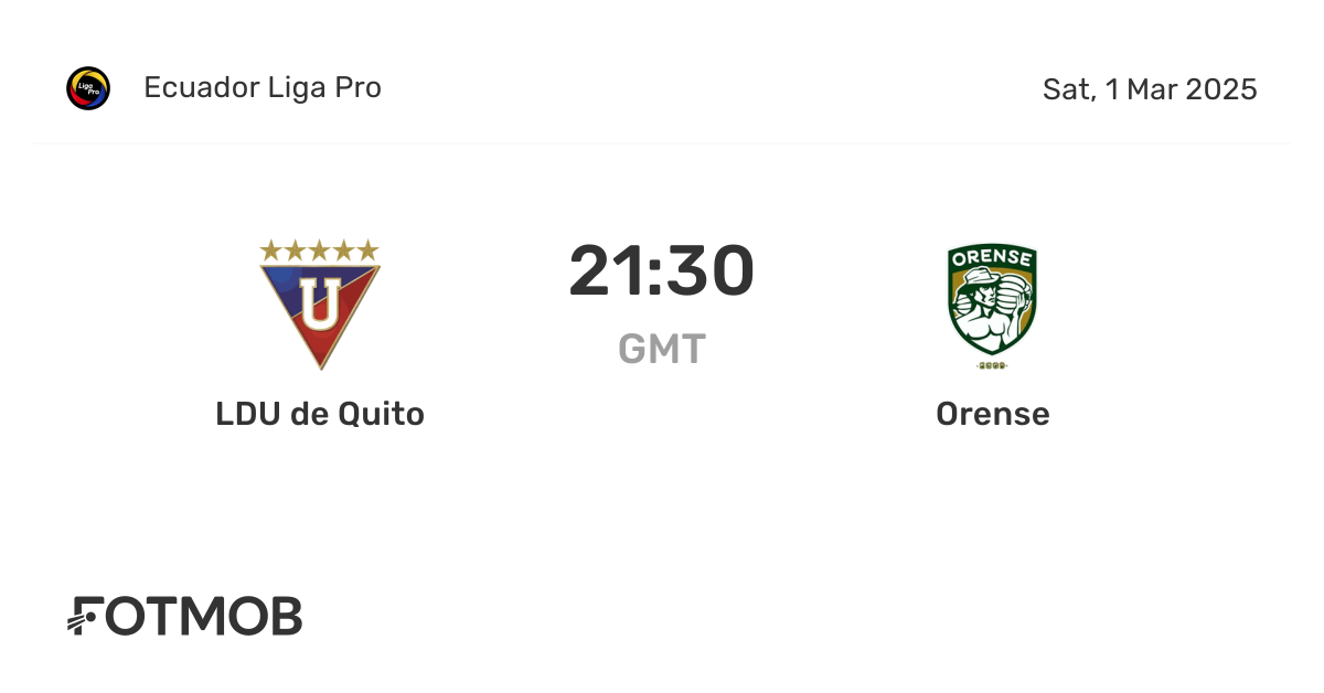 LDU de Quito vs Orense - marcador en vivo, alineaciones previstas y ...