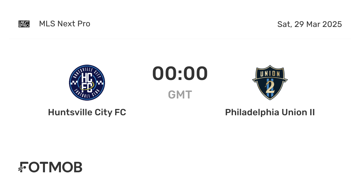 Huntsville City FC vs Philadelphia Union II - live score, predicted ...