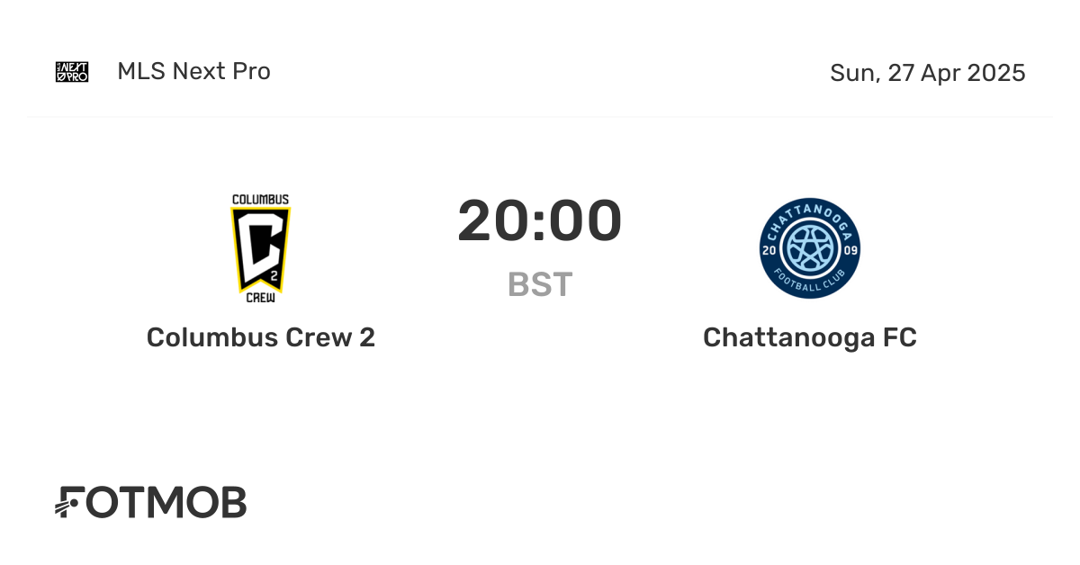 Columbus Crew 2 vs Chattanooga FC - live score, predicted lineups and ...