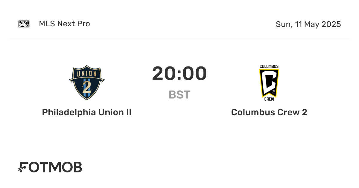Philadelphia Union II vs Columbus Crew 2 - live score, predicted ...