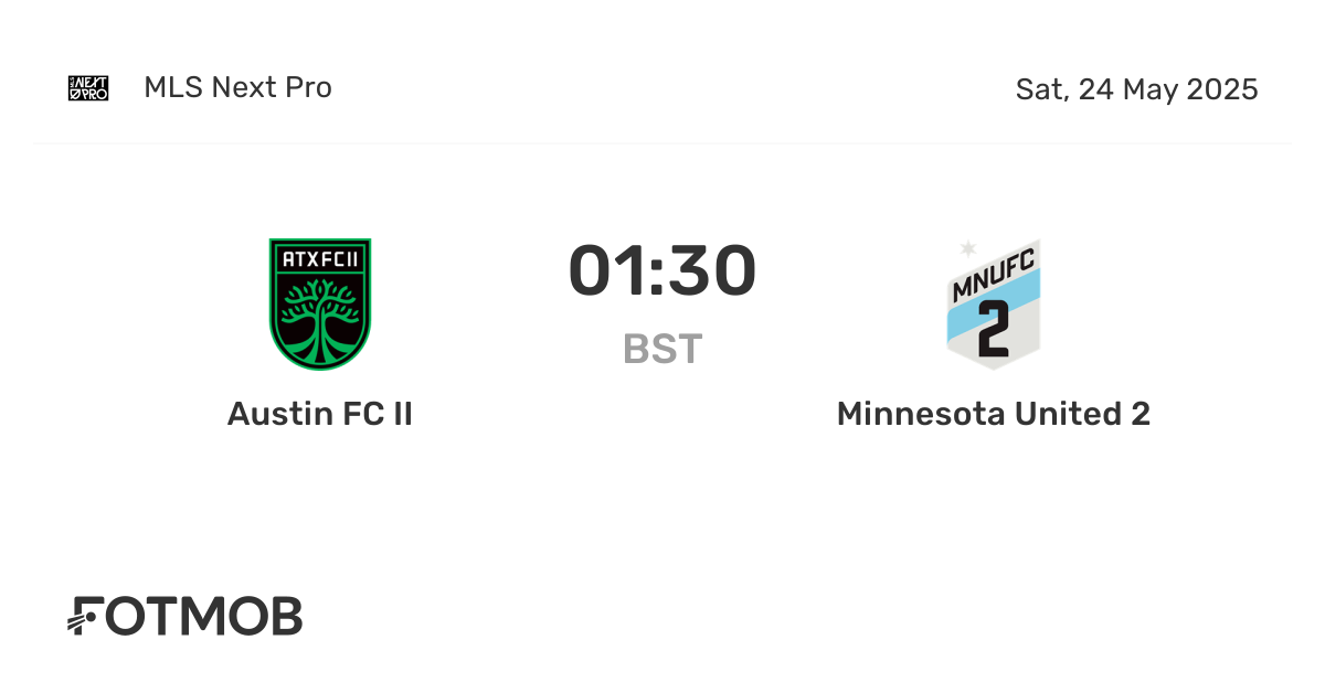 Austin II vs Minnesota United II - live score, predicted lineups and ...