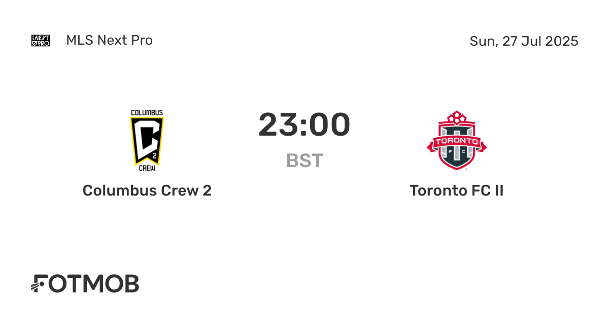 Columbus Crew 2 vs Toronto FC II - live score, predicted lineups and ...