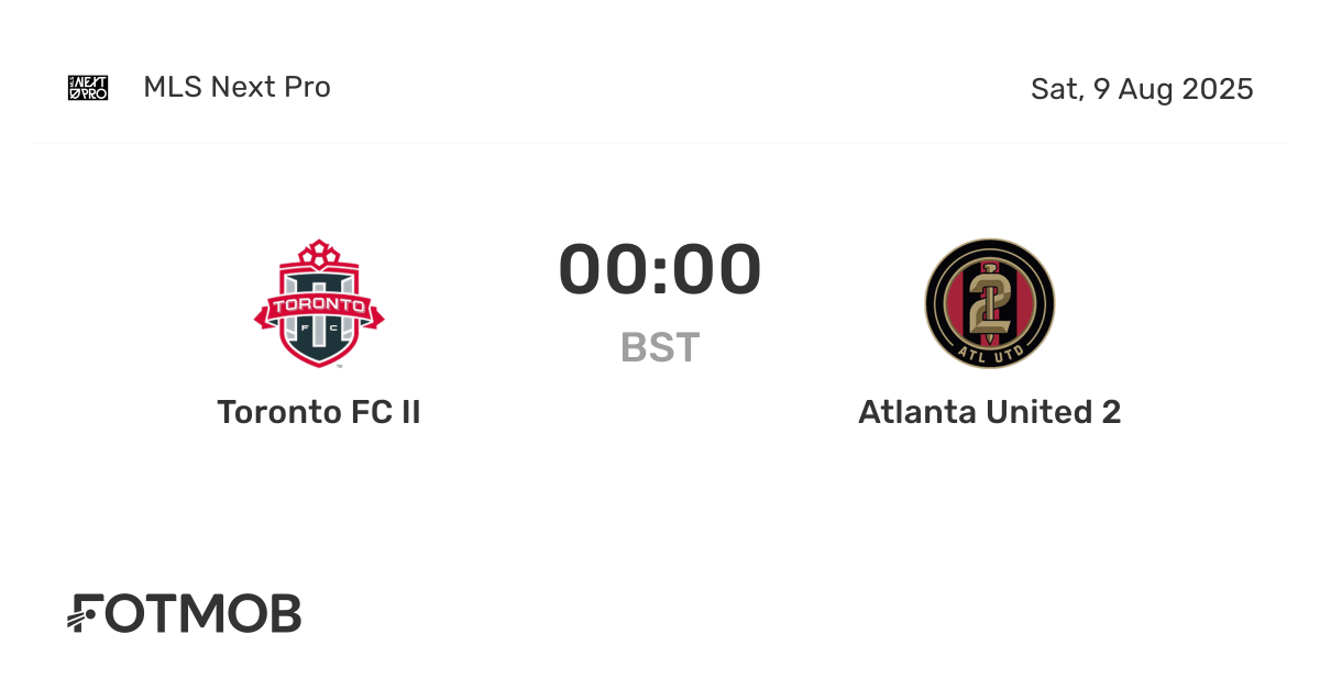 Toronto II vs Atlanta United II - live score, predicted lineups and H2H ...