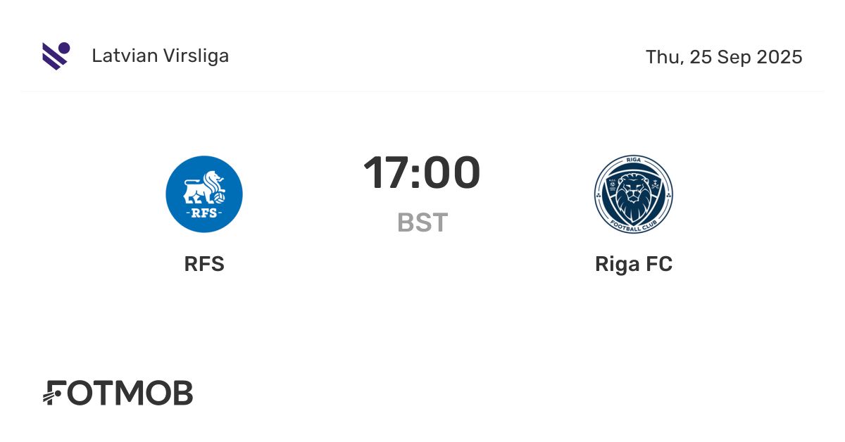 RFS vs Riga FC - marcador en vivo, alineaciones previstas y ...