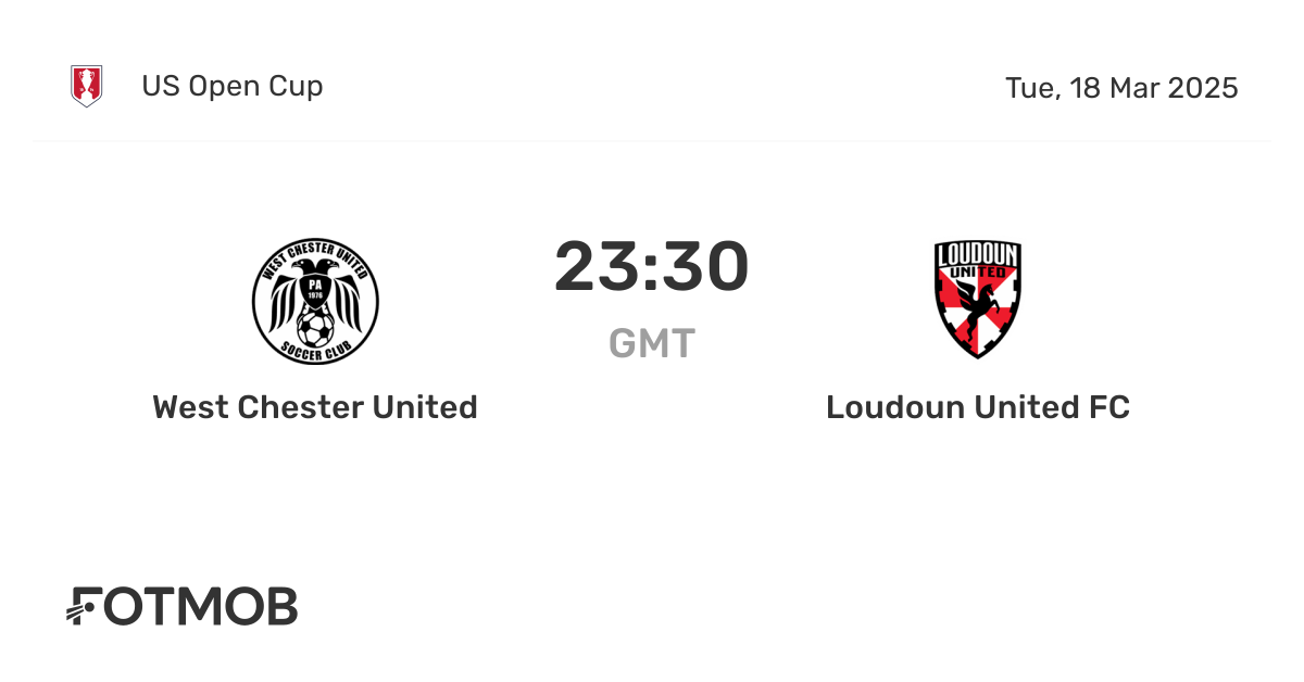 West Chester United vs Loudoun United FC - live score, predicted lineups and H2H stats