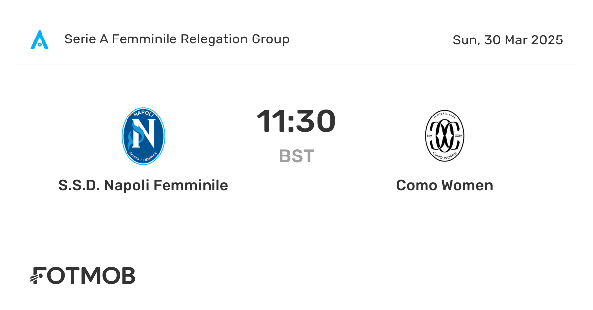 S.S.D. Napoli Femminile vs Como Women - live score, predicted lineups ...