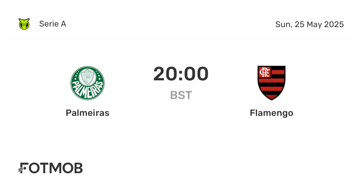 Palmeiras vs Flamengo - live score, predicted lineups and H2H stats