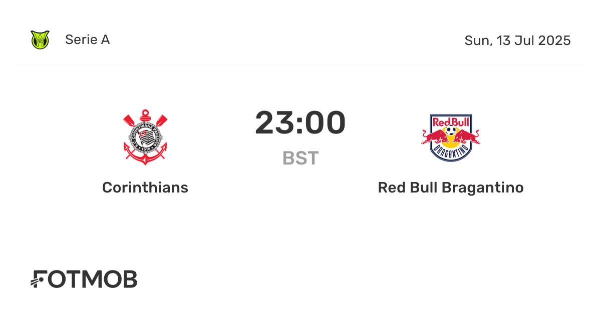 Corinthians vs Red Bull Bragantino - marcador en vivo, alineaciones ...