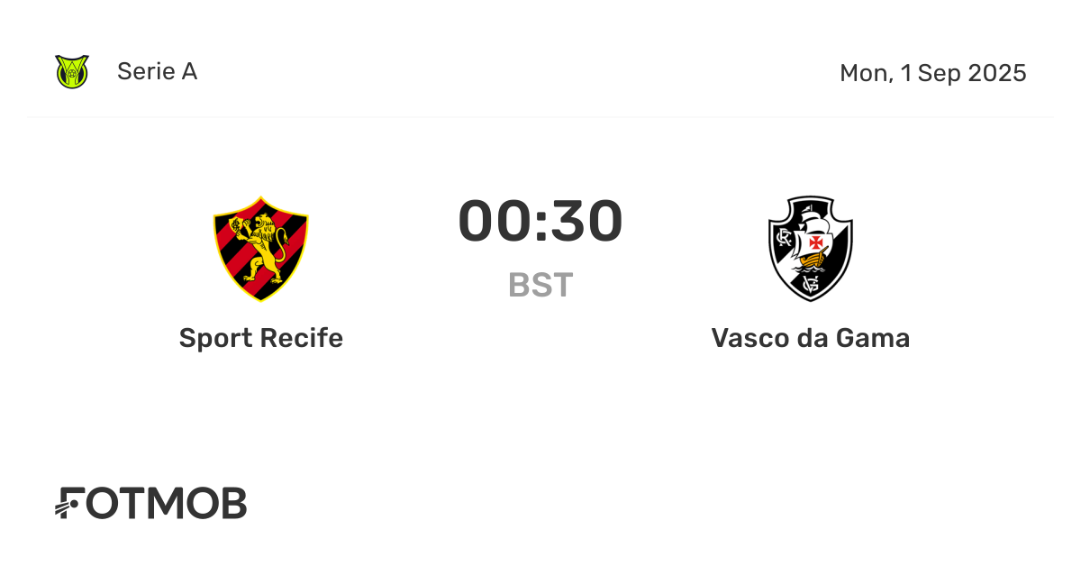 Sport Recife x Vasco da Gama - placar ao vivo, escalações prováveis e ...