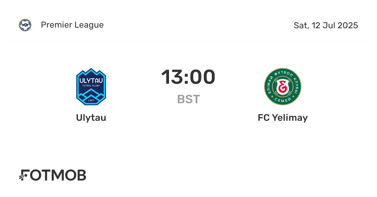 Ulytau vs FC Yelimay - live score, predicted lineups and H2H stats