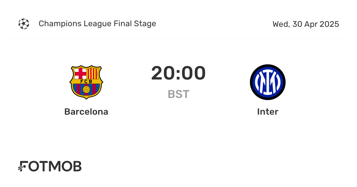 Bayern Munichinter 대 Barcelonaborussia Dortmund 실시간 점수 예상 스타팅 라인업