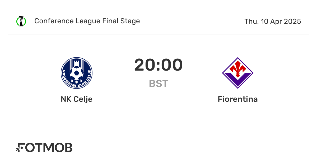 NK Celje vs Fiorentina - live score, predicted lineups and H2H stats