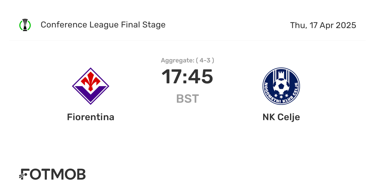 Fiorentina vs NK Celje - live score, predicted lineups and H2H stats