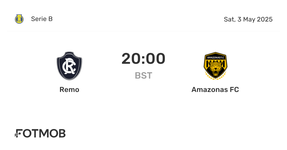 Remo vs Amazonas FC - marcador en vivo, alineaciones previstas y ...