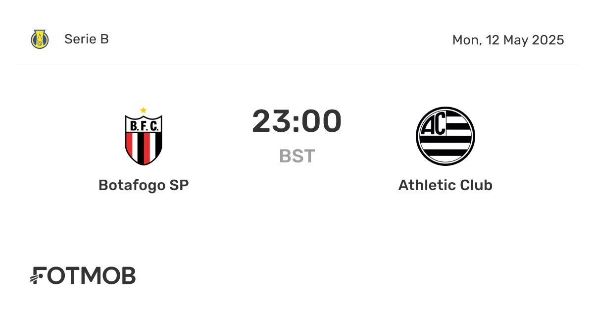 Botafogo SP vs Athletic Club - live score, predicted lineups and H2H stats