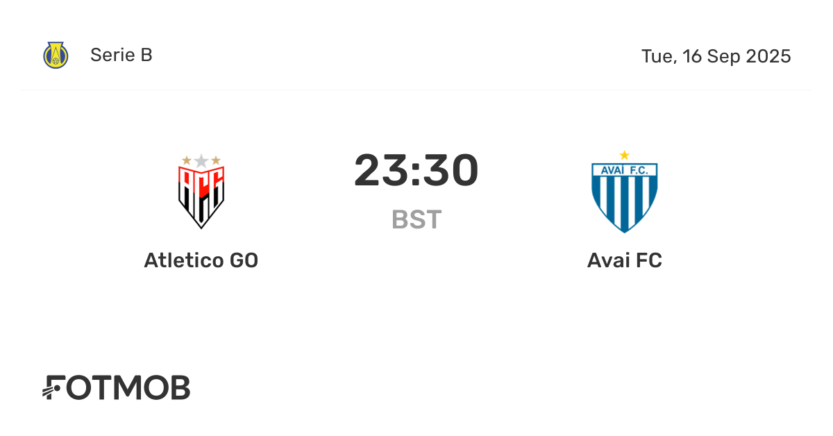 Atletico GO vs Avai FC - live score, predicted lineups and H2H stats