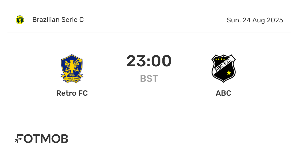 Retrô vs ABC - live score, predicted lineups and H2H stats