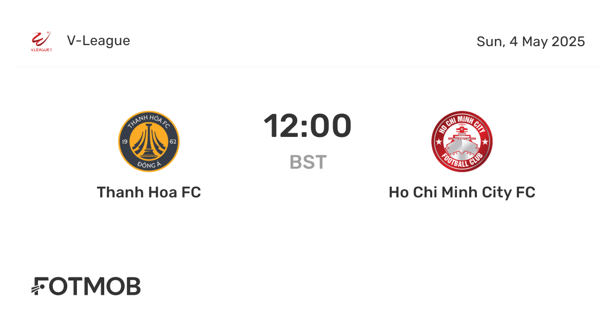 Thanh Hoa FC vs Ho Chi Minh City FC - live score, predicted lineups and H2H stats