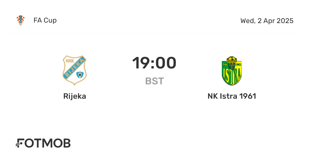 Rijeka vs NK Istra 1961 - live score, predicted lineups and H2H stats