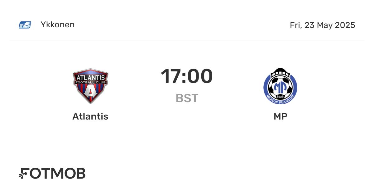 Atlantis vs MP - live score, predicted lineups and H2H stats