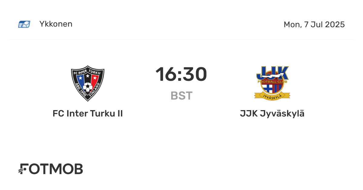 FC Inter Turku II vs JJK Jyväskylä - live score, predicted lineups and ...