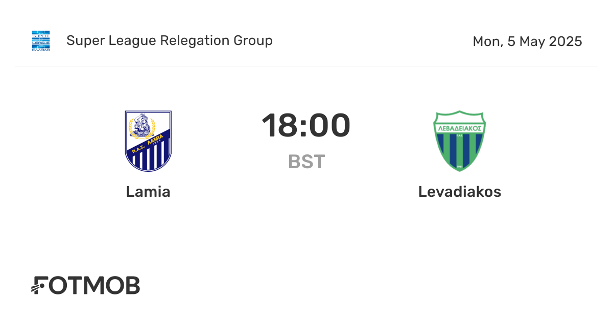 Lamia vs Levadiakos - live score, predicted lineups and H2H stats