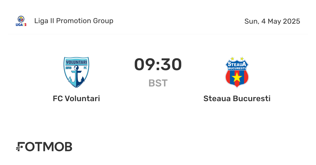 FC Voluntari vs Steaua Bucuresti - live score, predicted lineups and ...