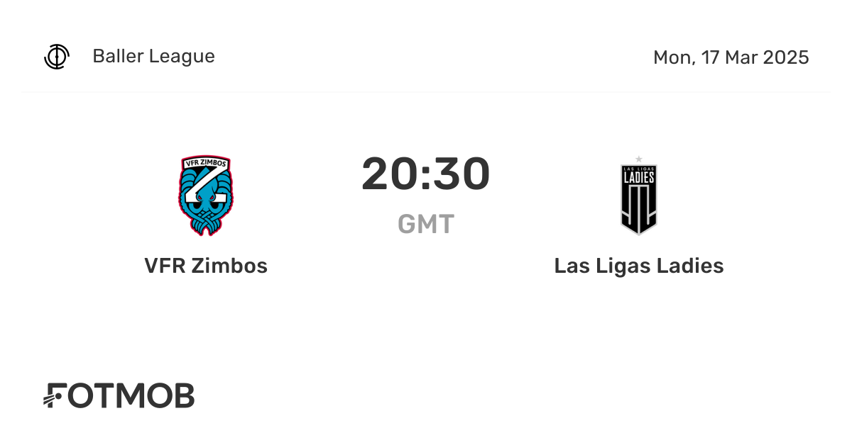 VFR Zimbos vs Las Ligas Ladies - live score, predicted lineups and H2H ...