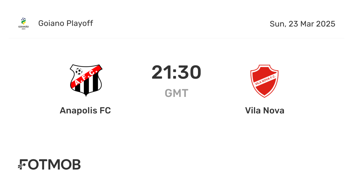 Anapolis FC vs Vila Nova - live score, predicted lineups and H2H stats