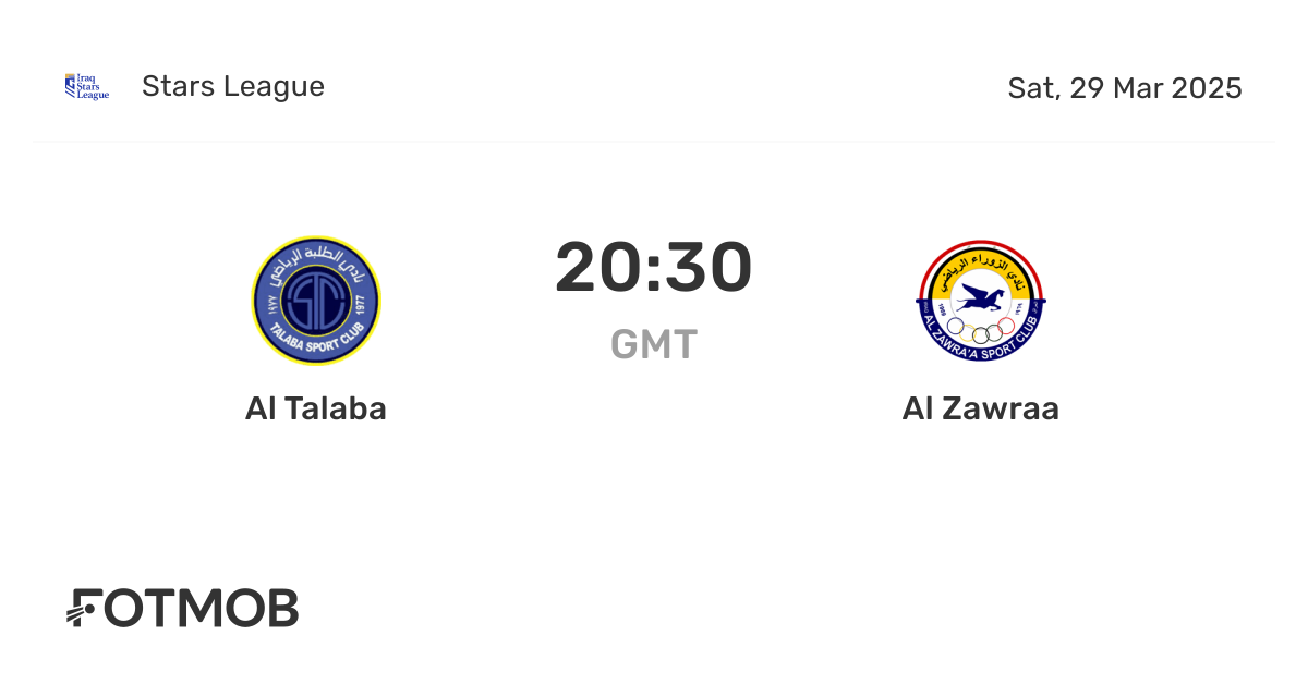 Al Talaba vs Al Zawraa - live score, predicted lineups and H2H stats