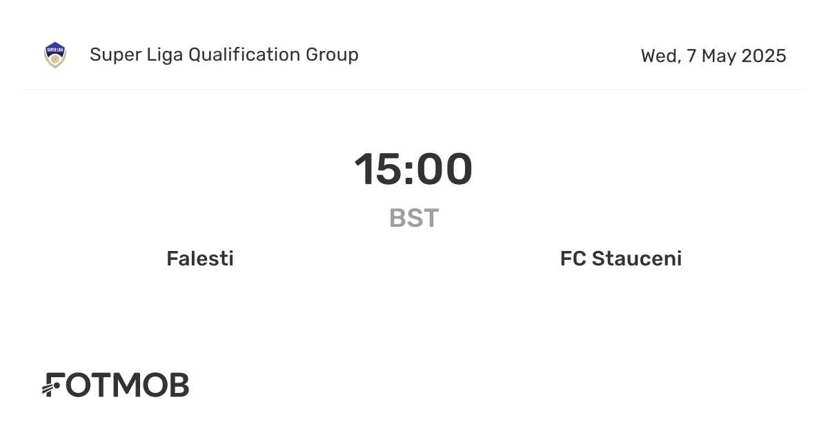Falesti vs FC Stauceni - live score, predicted lineups and H2H stats