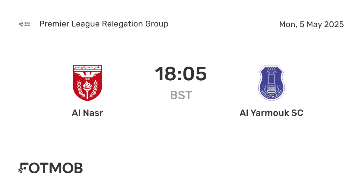 Al Nasr vs Al Yarmouk SC - live score, predicted lineups and H2H stats