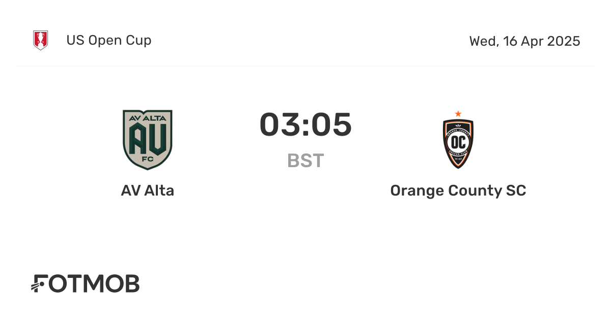AV Alta vs Orange County SC - live score, predicted lineups and H2H stats