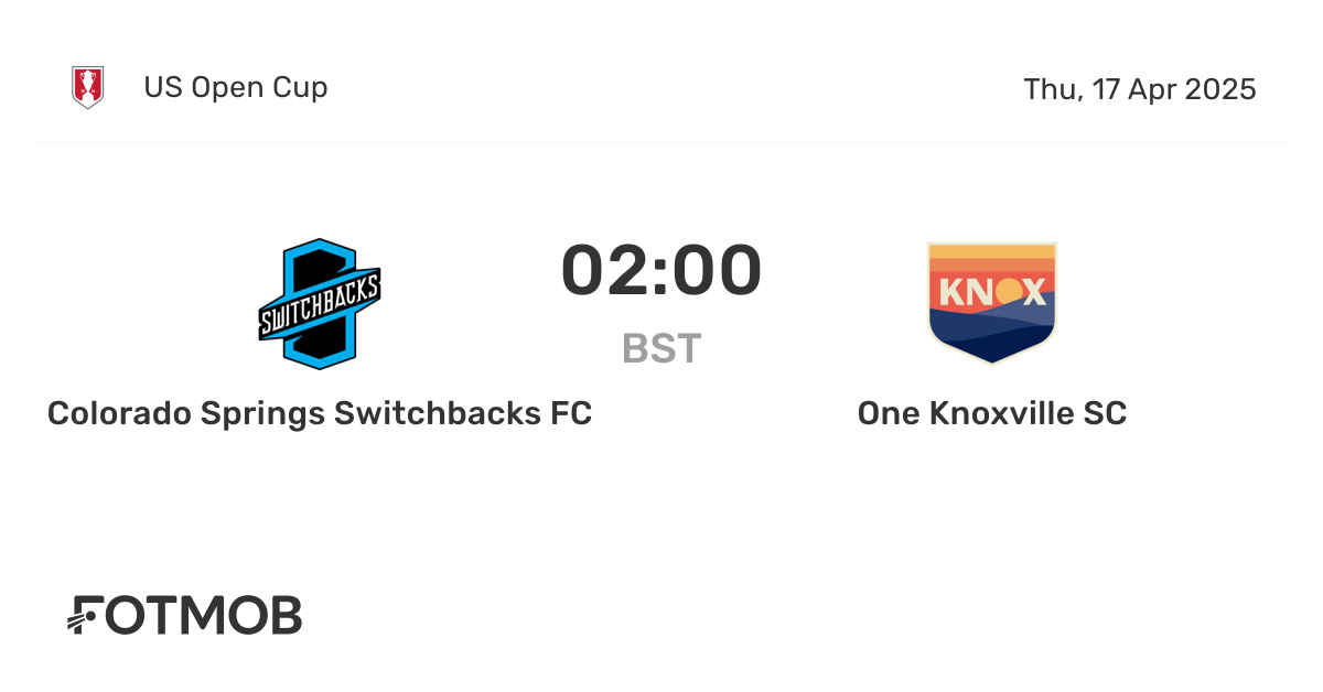 Colorado Springs Switchbacks FC vs One Knoxville SC - live score ...