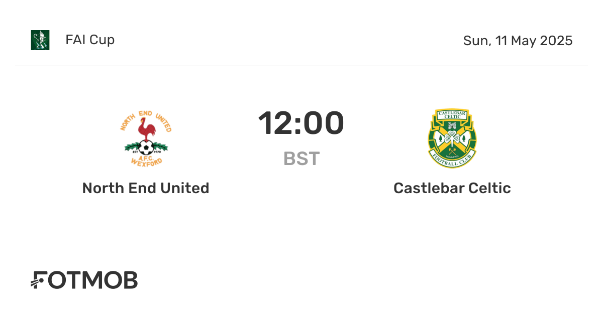 North End United vs Castlebar Celtic - live score, predicted lineups ...