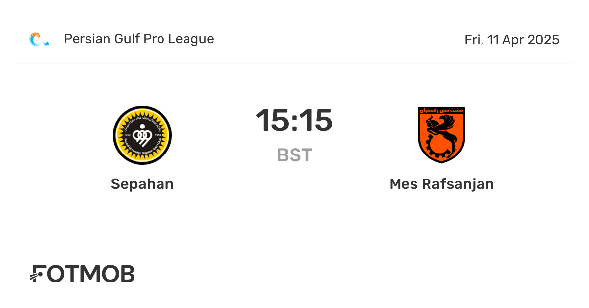 Sepahan vs Mes Rafsanjan - live score, predicted lineups and H2H stats