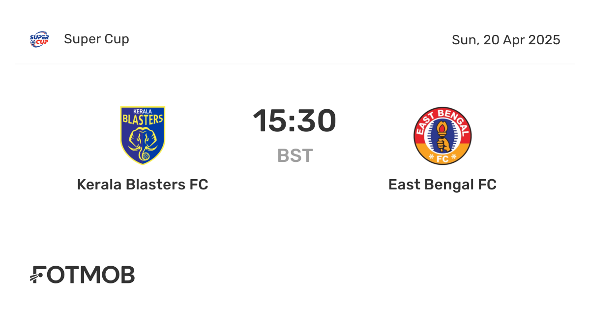 Kerala Blasters FC vs East Bengal FC - live score, predicted lineups and H2H stats