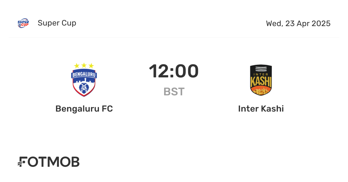 Bengaluru FC vs Inter Kashi - live score, predicted lineups and H2H stats